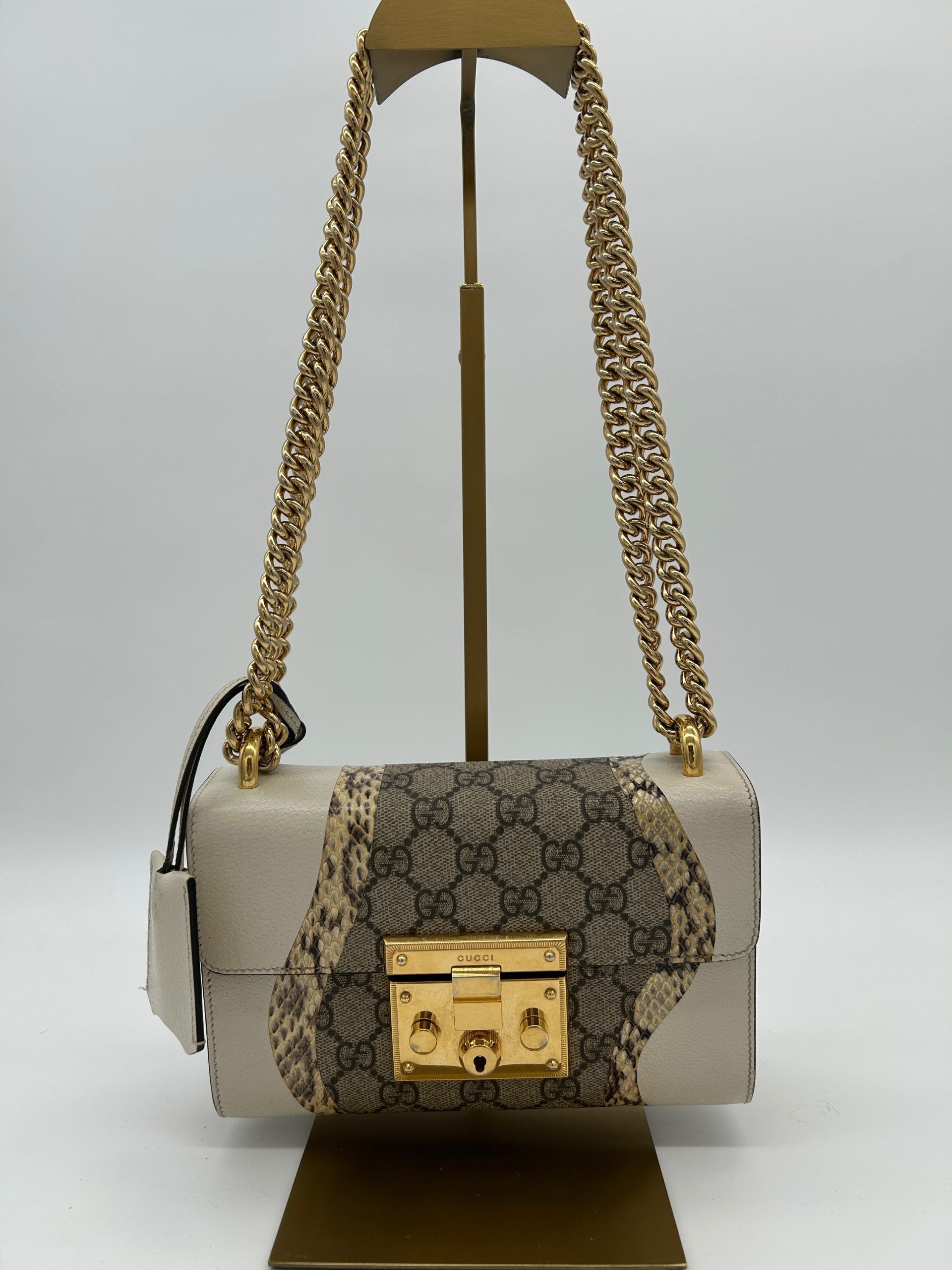 Gucci Padlock with Snakeskin trim and Gold Hardware – – Willow Ivy & Oak